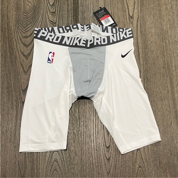 Nike | Shorts | Nwt Nike Compression Shorts Nba Dri Fit White Gray ...